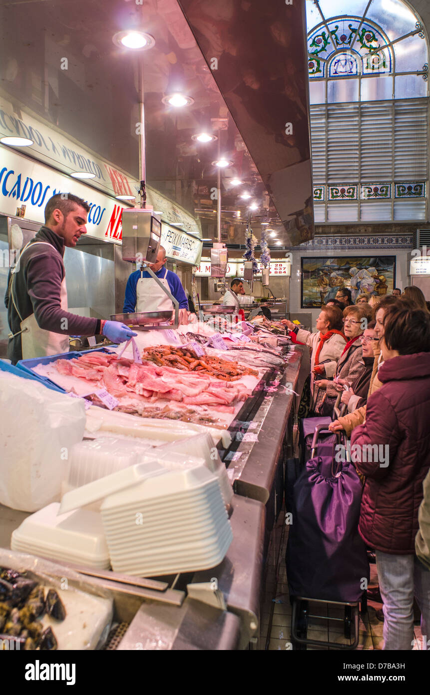 Fresh Fish, Valencia central market, Spain Stock Photo - Alamy