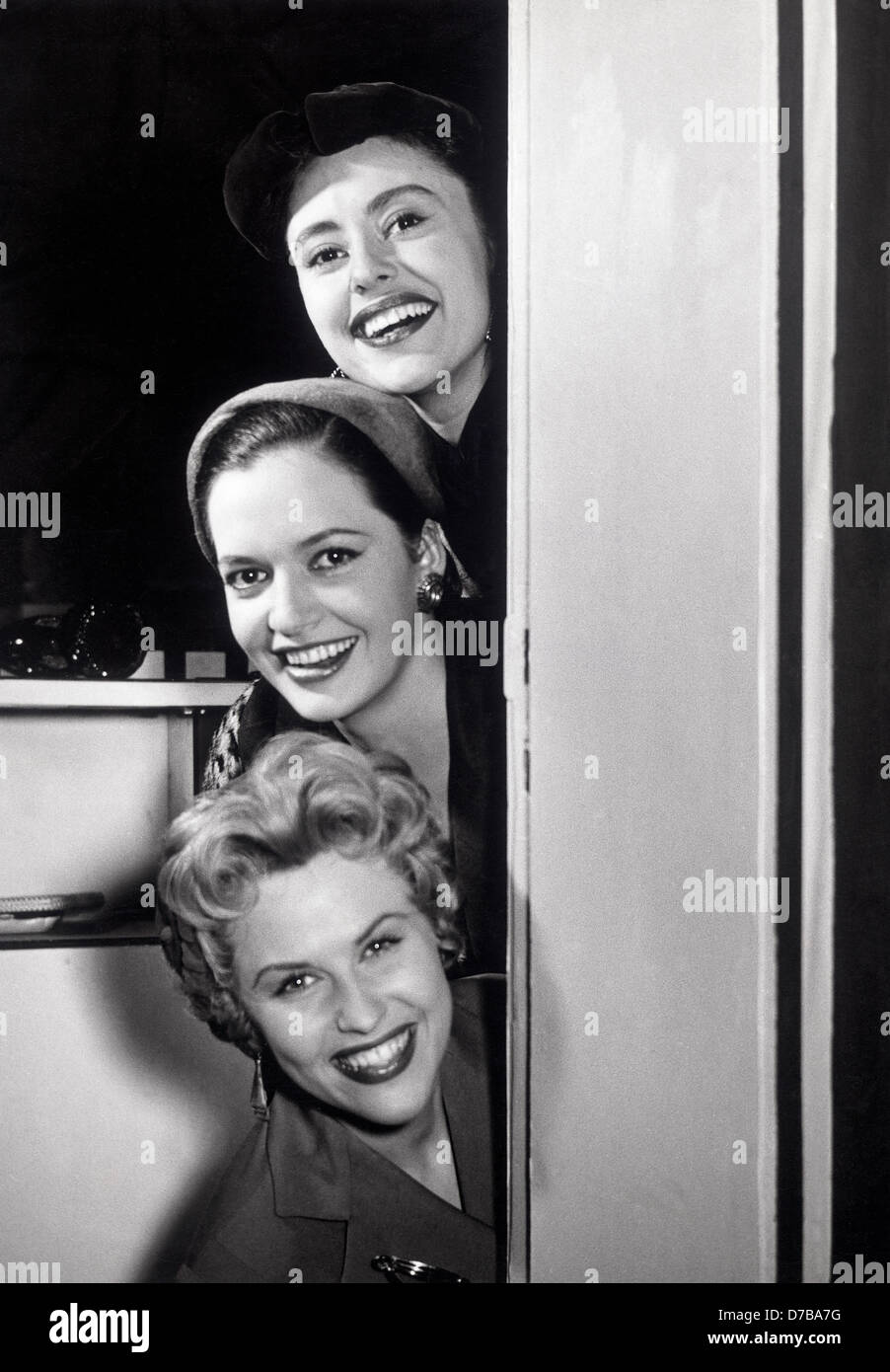 Bibi Johns, Rasma Ducat, Caterina Valente in a film scene of "Ball at ...
