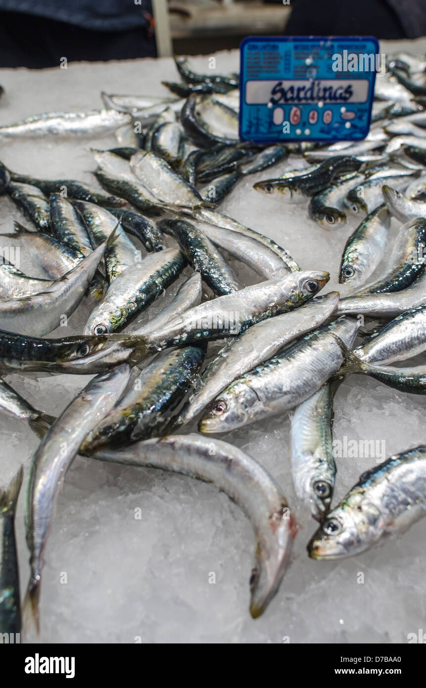 Fresh Fish, Valencia central market, Spain Stock Photo - Alamy