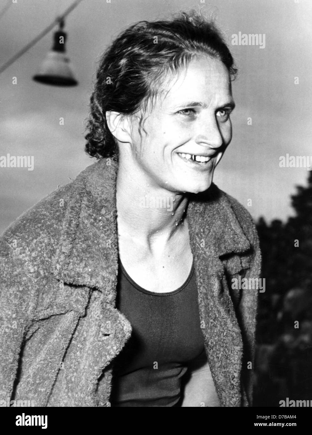 German swimmer Ursula Happe from Dortmund, photographed at the European ...