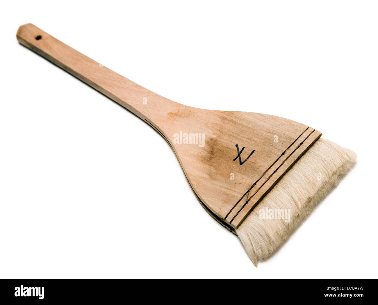 A 7" paintbrush isolated on white background Stock Photo - Alamy