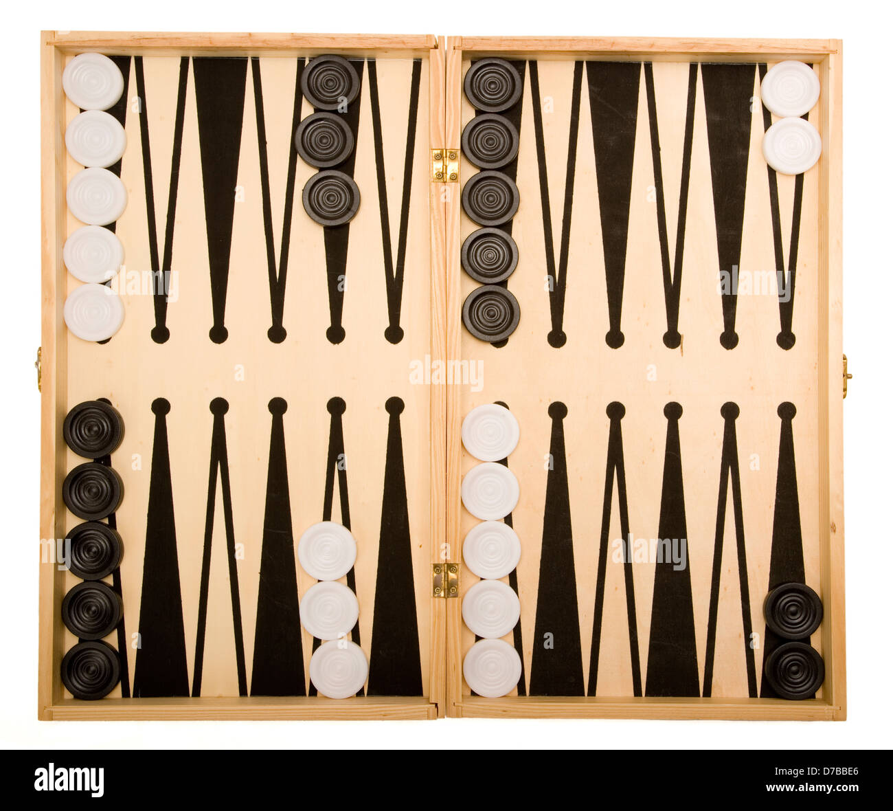 Backgammon set, ready for play. Isolated on white background Stock ...