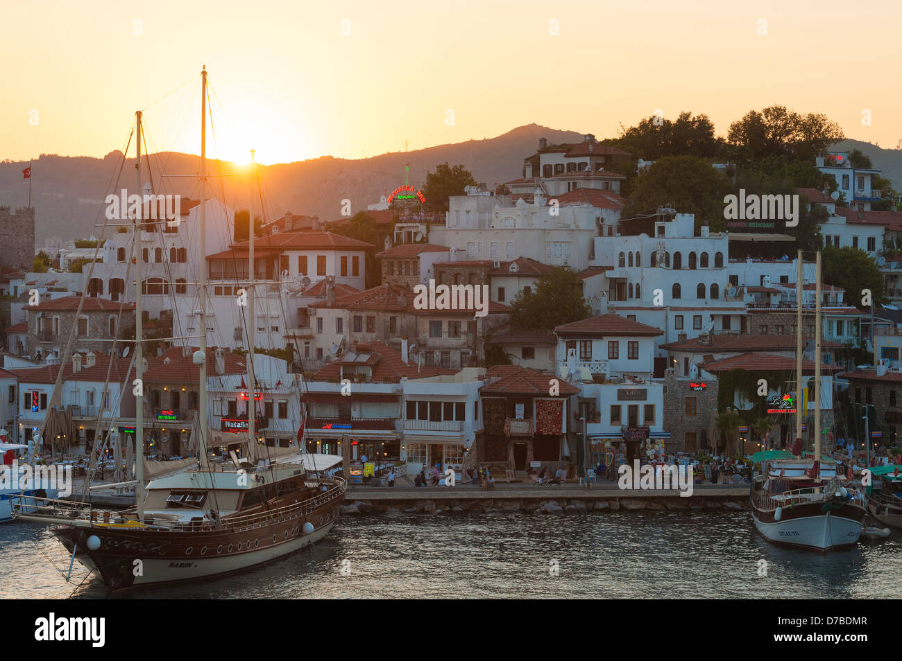 Harbourfront of Marmaris at dusk, Turkey. © Ian Cumming Stock Photo - Alamy