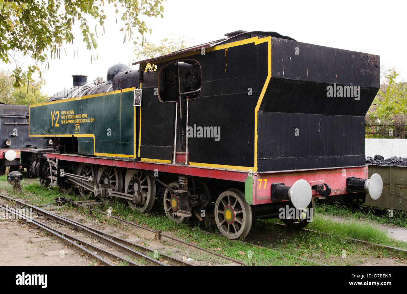 steam locomotive class Y-2 77 national railway museum chanakyapuri new ...