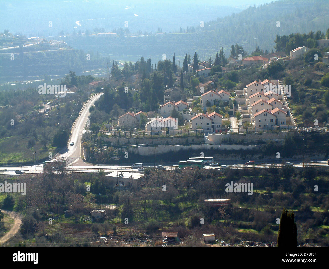 motza illit junction Stock Photo - Alamy