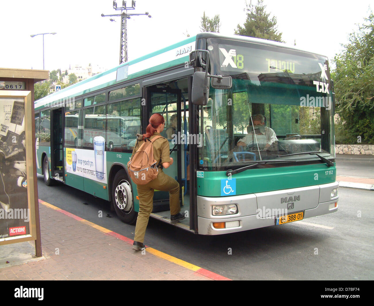 boarding bus number 18 in jerusalem Stock Photo - Alamy