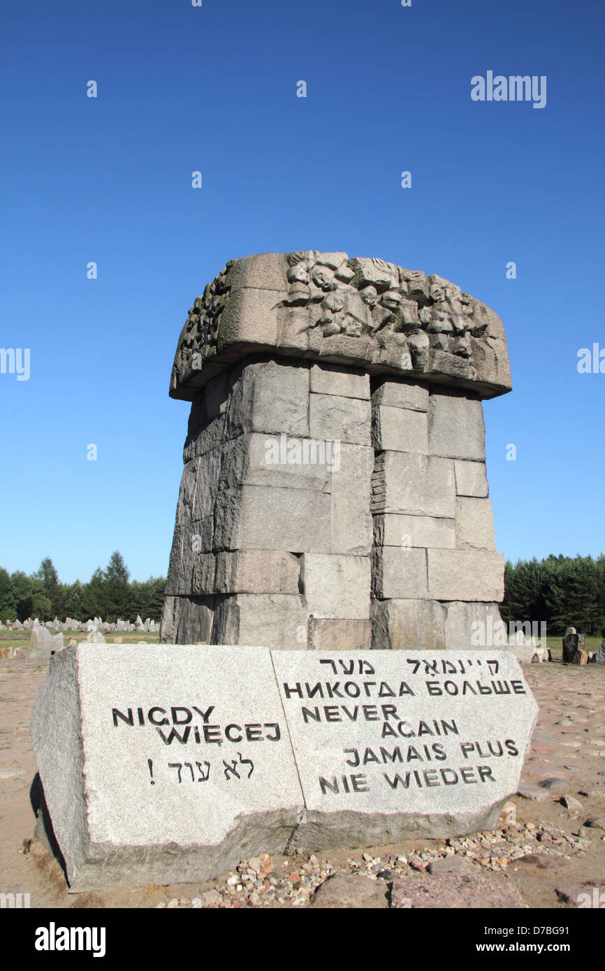 The Monument at Treblinka extermination camp commemorating its ...