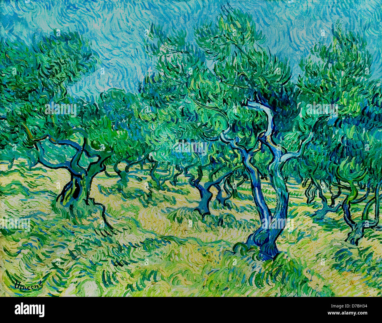 Art painting vincent van gogh trees van gogh museum hi-res stock ...