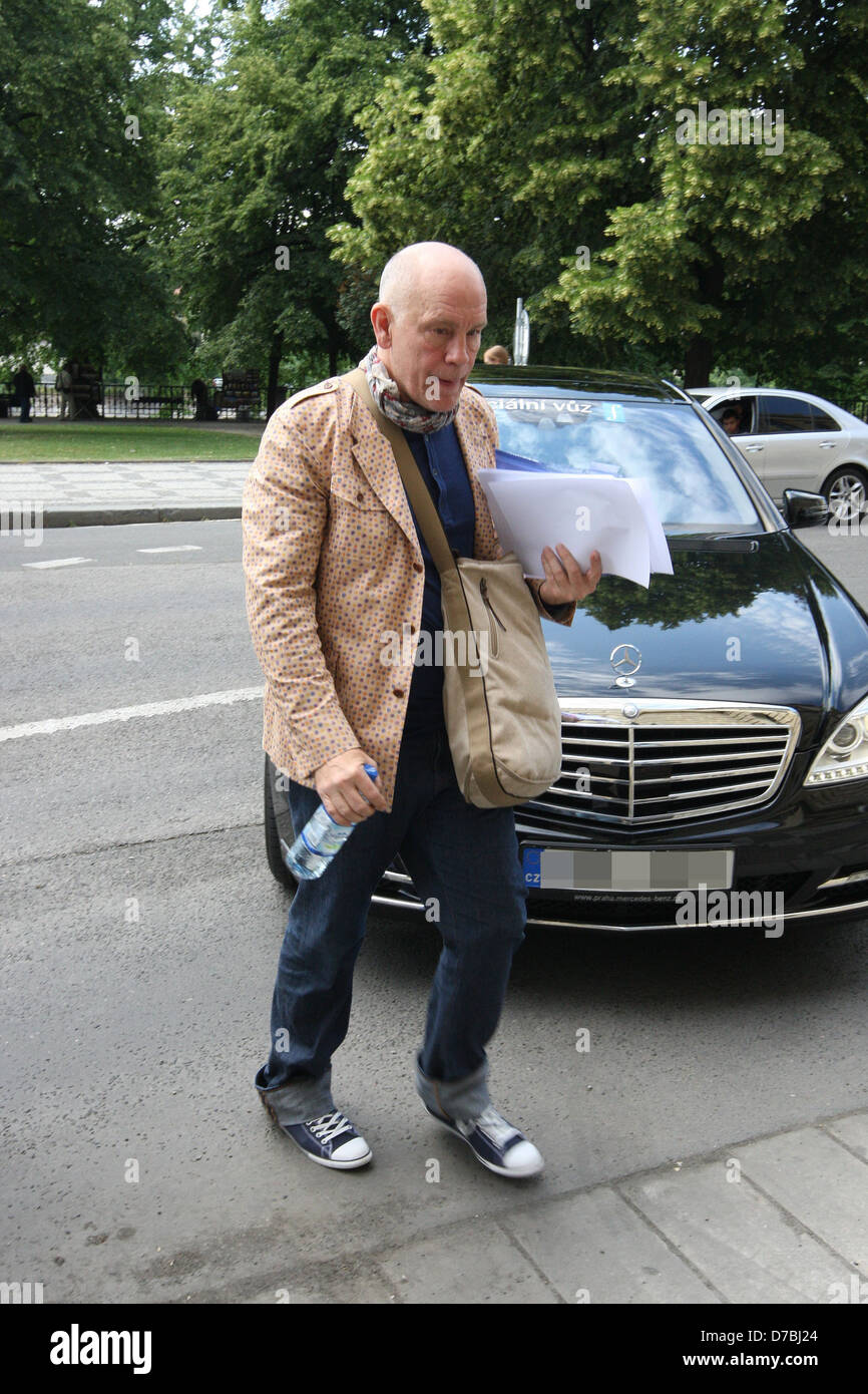 John Malkovich arrives at Rudolfinum to rehearse for his show 'Infernal ...