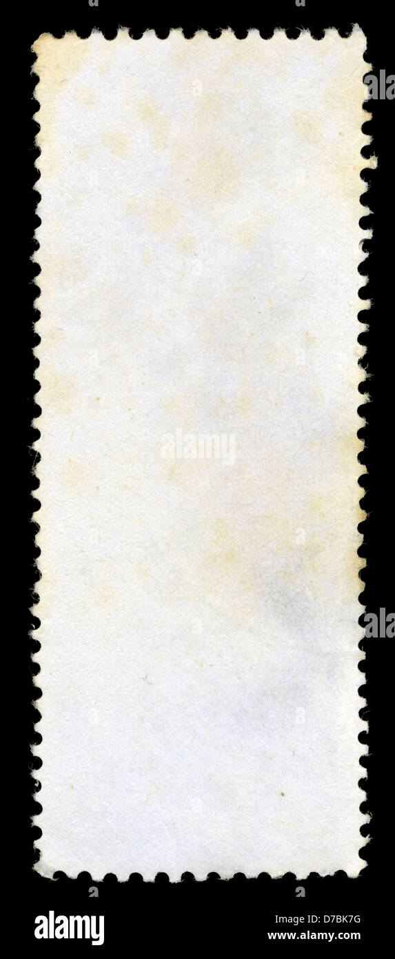 The back side of a postage stamp, isolated on white background Stock ...