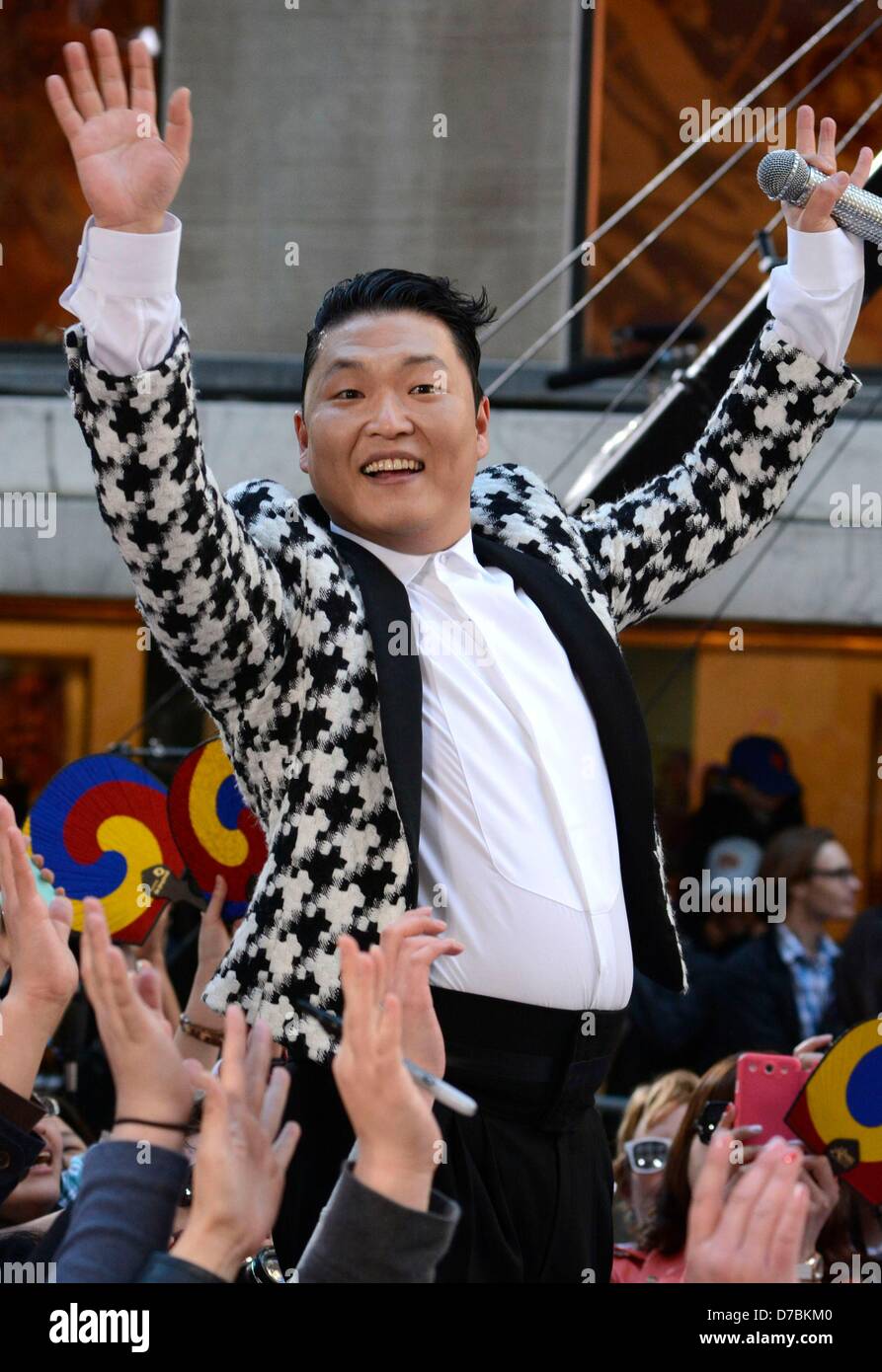 New York, USA. 3rd May 2013. Psy on stage for NBC Today Show Toyota ...