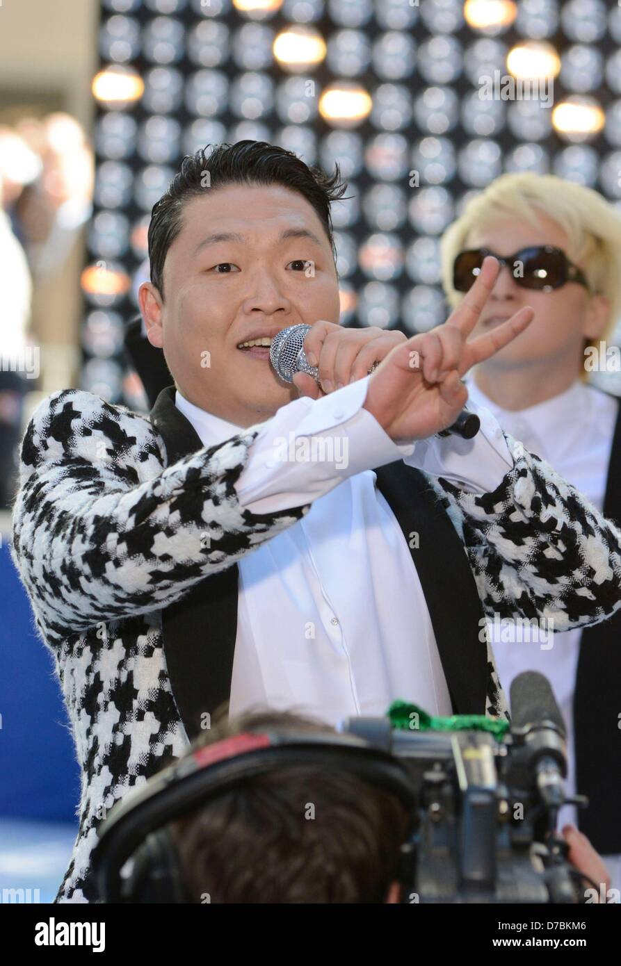 New York, USA. 3rd May 2013. Psy on stage for NBC Today Show Toyota ...