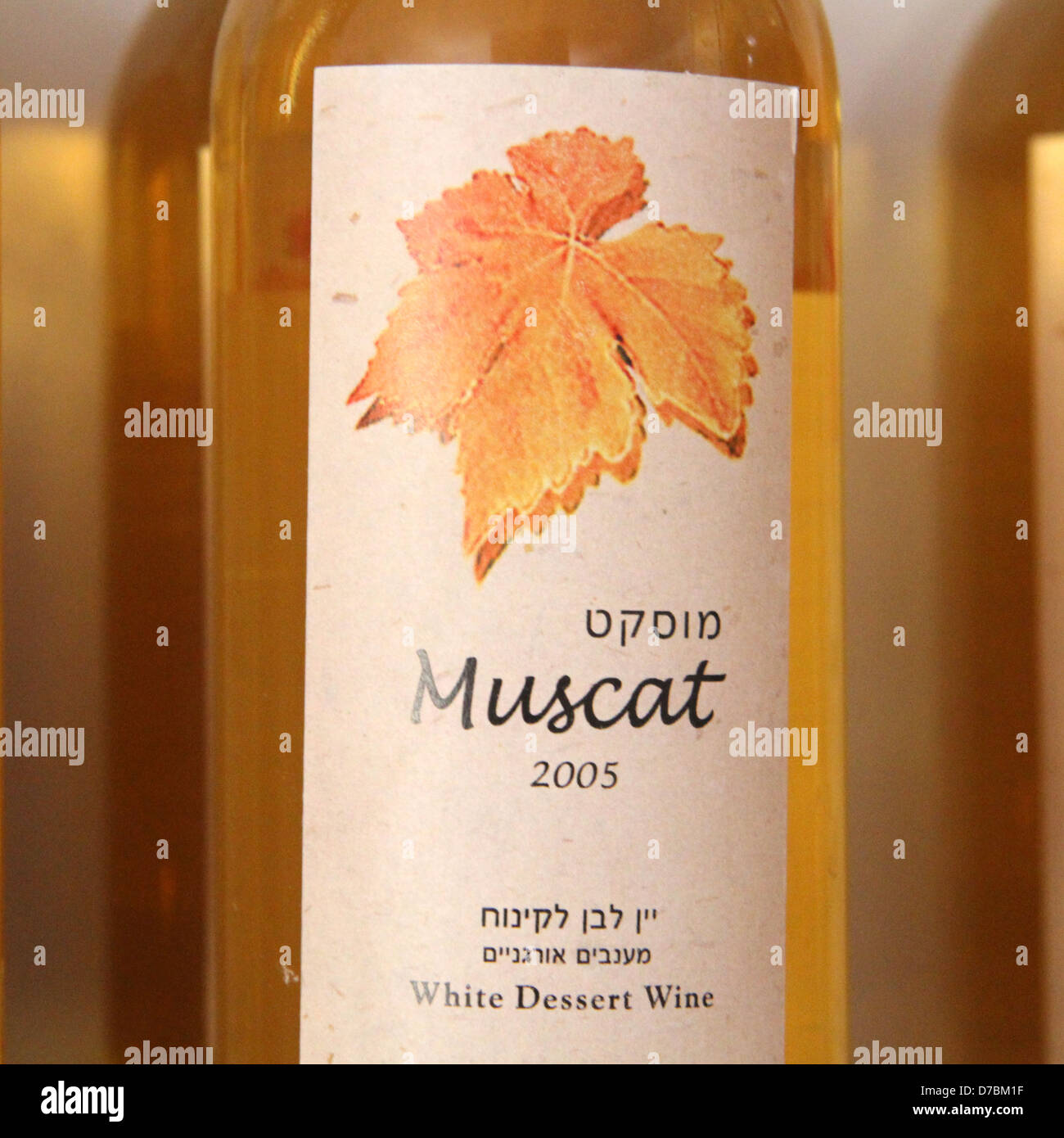 Muscat White Dessert Wine in the wine cellar of Neot Smadar Winery in ...