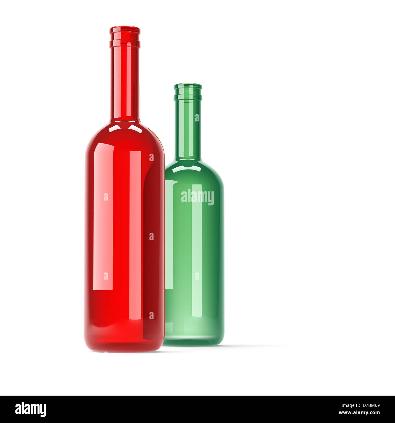 Two Bottles Isolated on White Stock Photo - Alamy