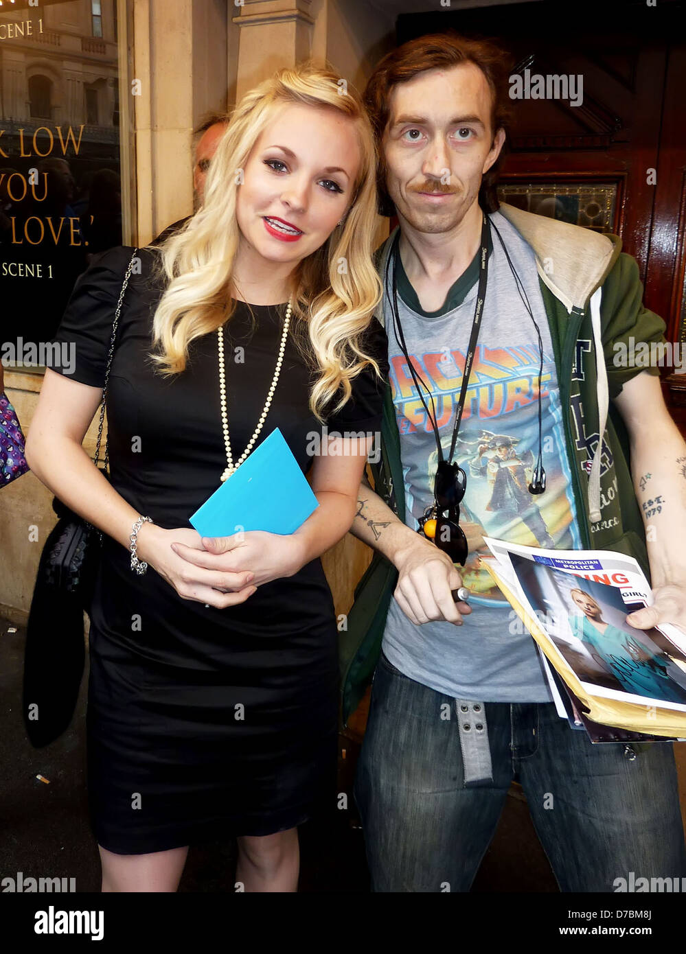 Georgia Moffett posing with a fan 'Much Ado About Nothing' press night ...