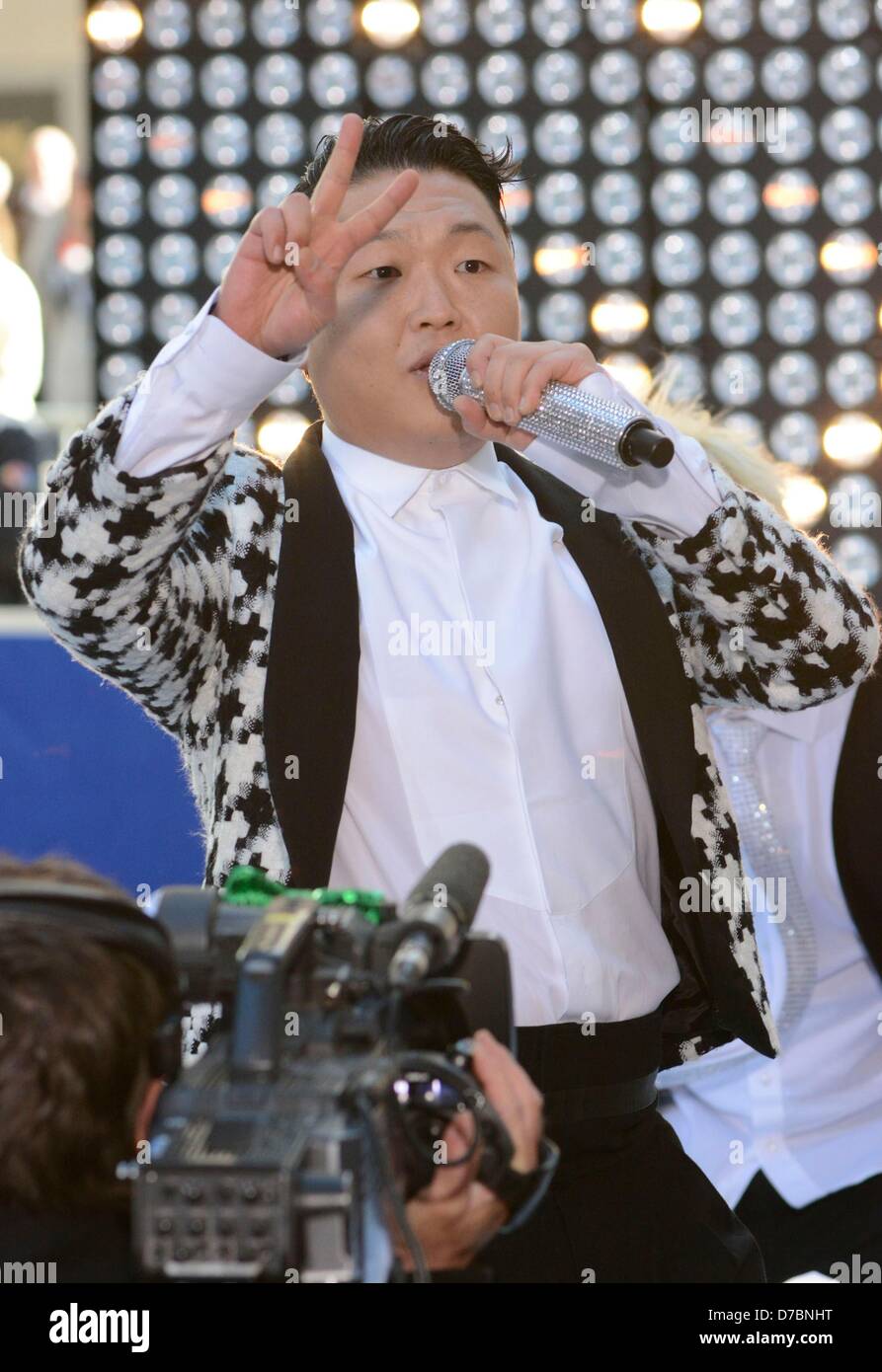New York, USA. 3rd May 2013. Psy on stage for NBC Today Show Toyota ...