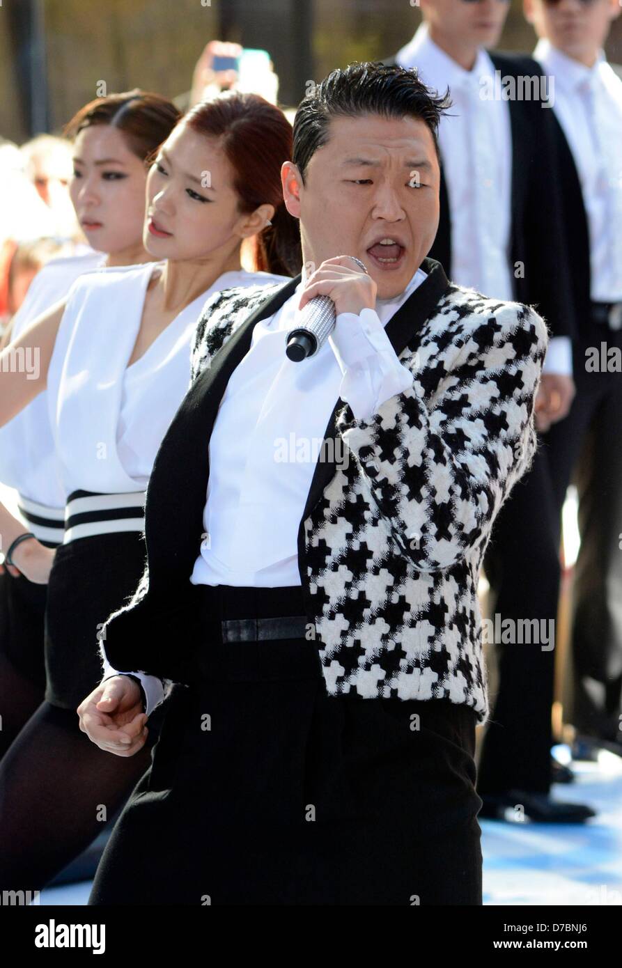 New York, USA. 3rd May 2013. Psy on stage for NBC Today Show Toyota ...
