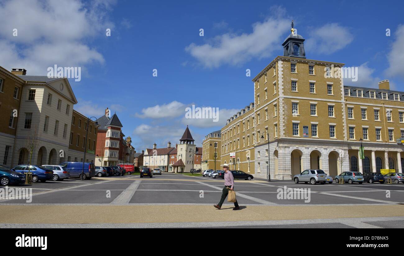 Queen Mother Square, Poundbury, Dorset, UK Stock Photo - Alamy