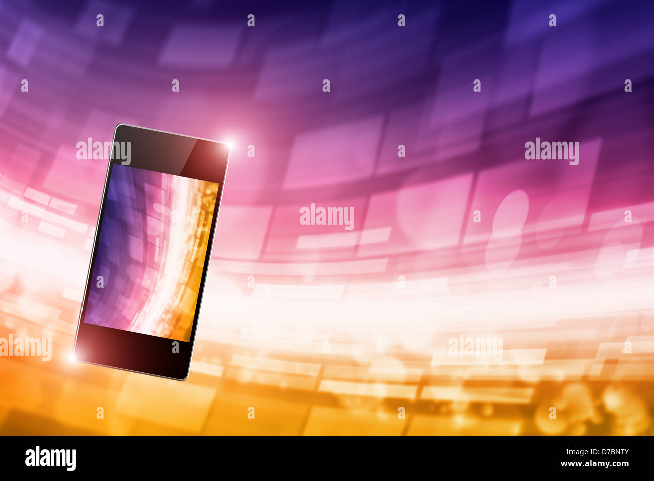 Abstract information technology background - tablet PC, smartphone ...