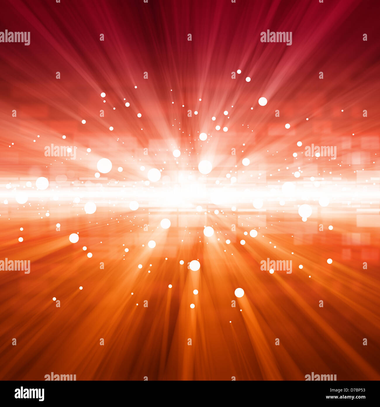 Abstract background - bright red lights with beams Stock Photo - Alamy