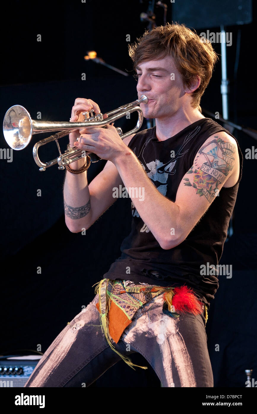 Alex Nauth of Foxy Shazam performs at the Pompano Beach Amphitheatre ...