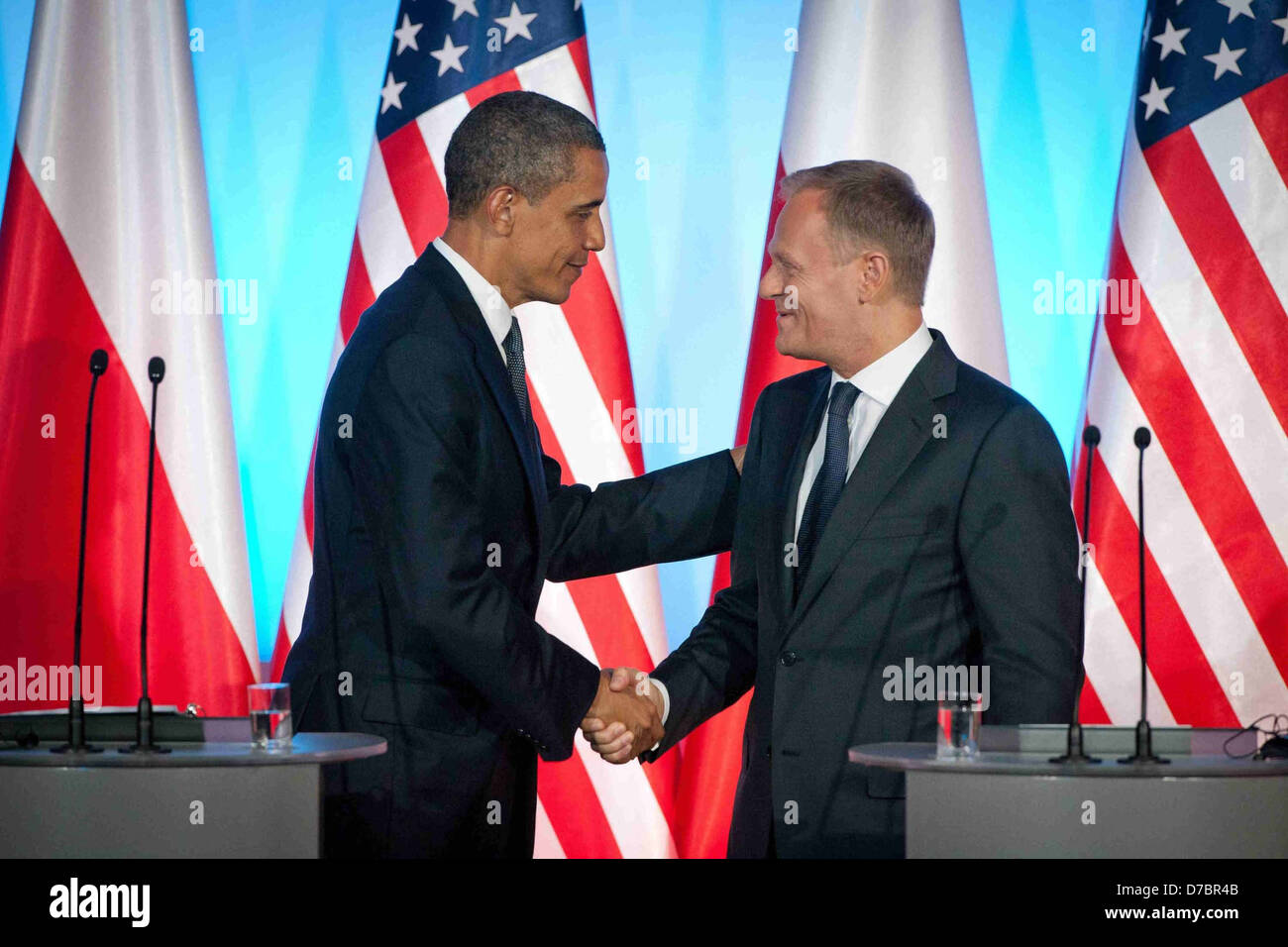 Press conference with Polish Prime Minister Donald Tusk and US ...
