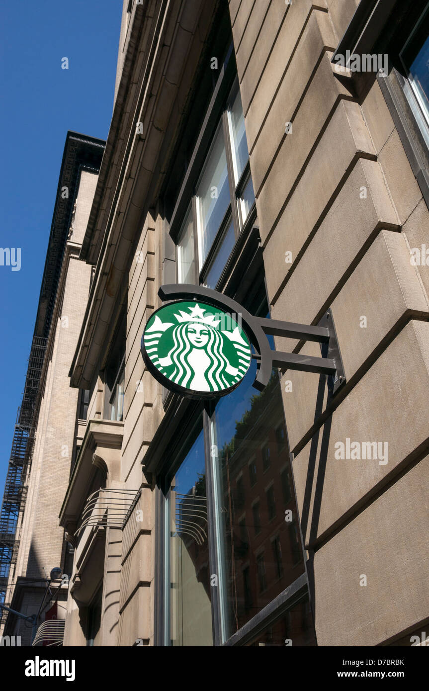 Starbucks sign in New York City Stock Photo - Alamy