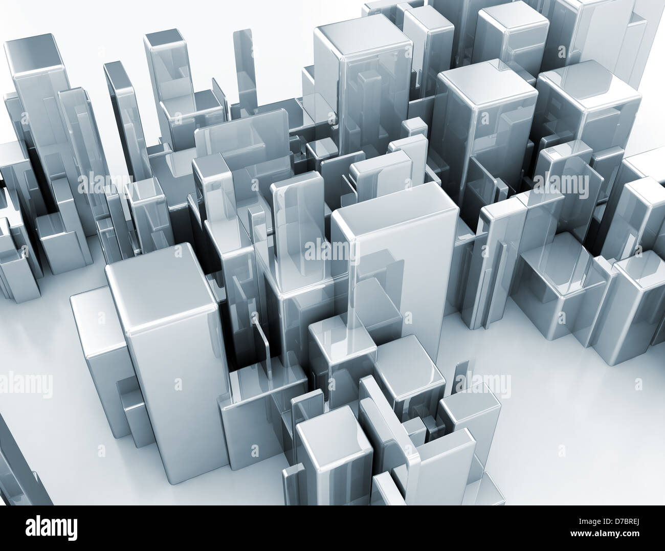 Abstract 3d city model Stock Photo - Alamy