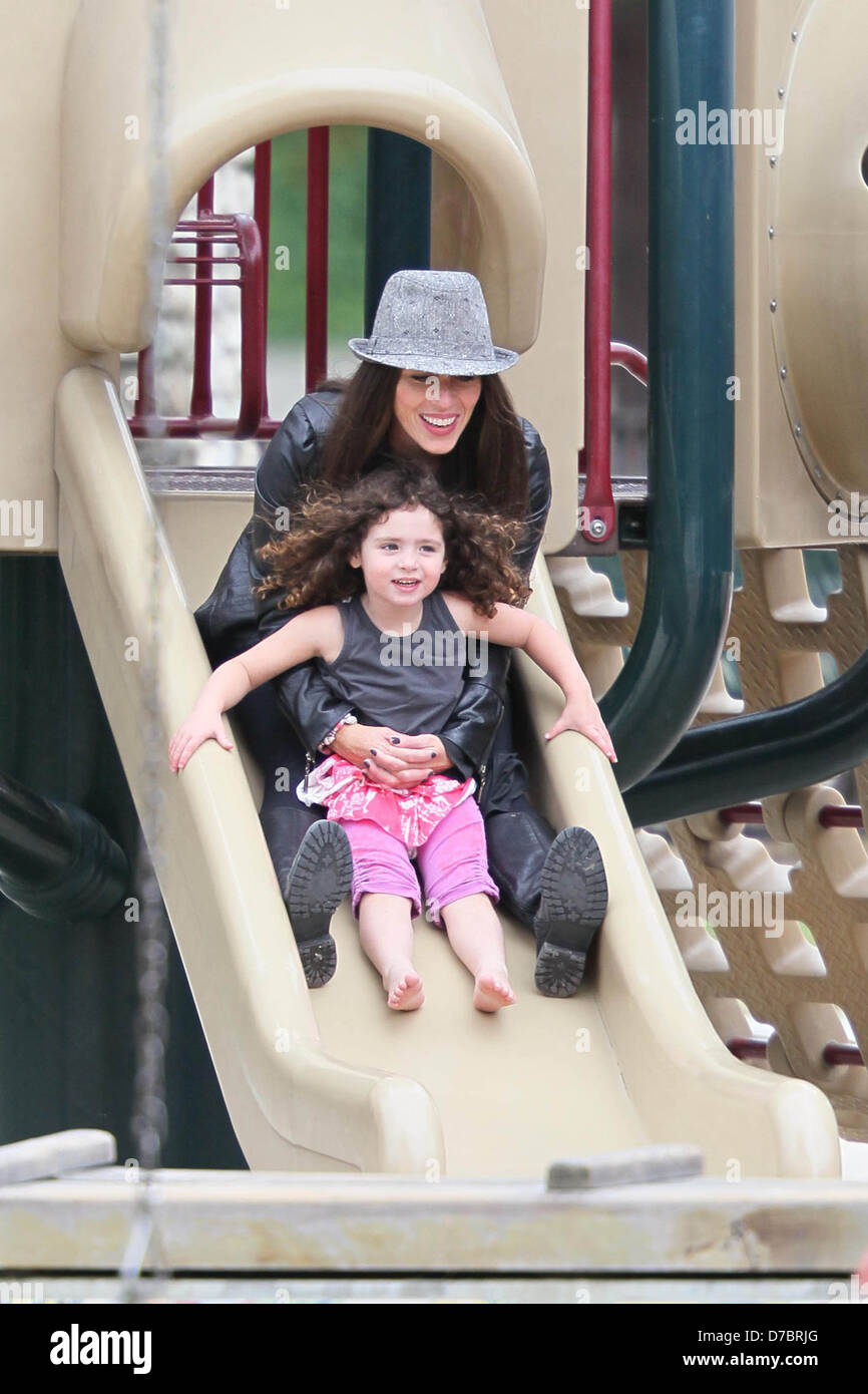 Soleil Moon Frye and her daughter Jagger Joseph Blue Goldberg spend an ...