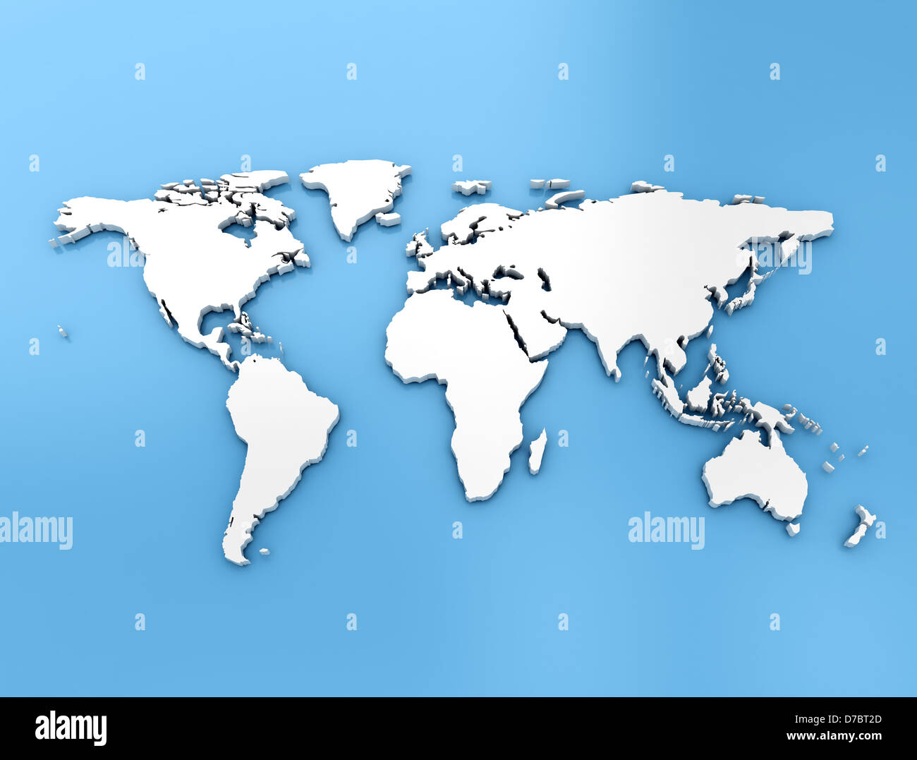 world map on blue background Stock Photo - Alamy