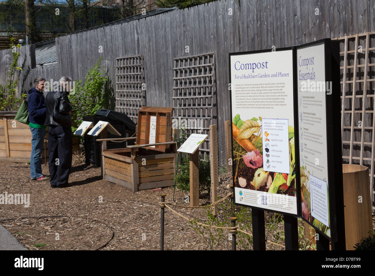 Compost exhibit at the Brooklyn Botanic Garden, New York, NY Stock ...
