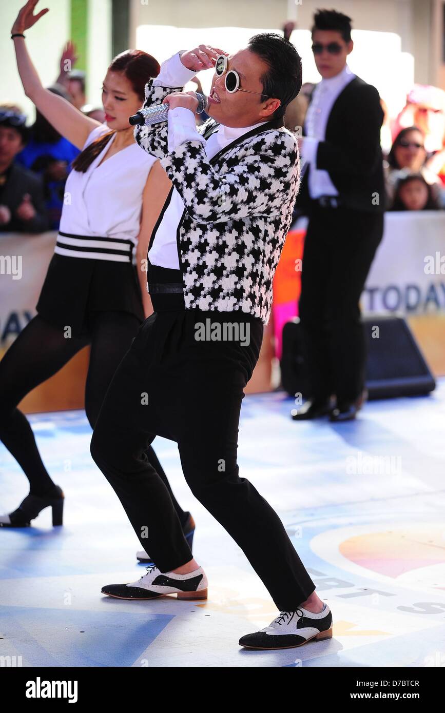 New York, USA. 3rd May 2013. Psy on stage for NBC Today Show Toyota ...
