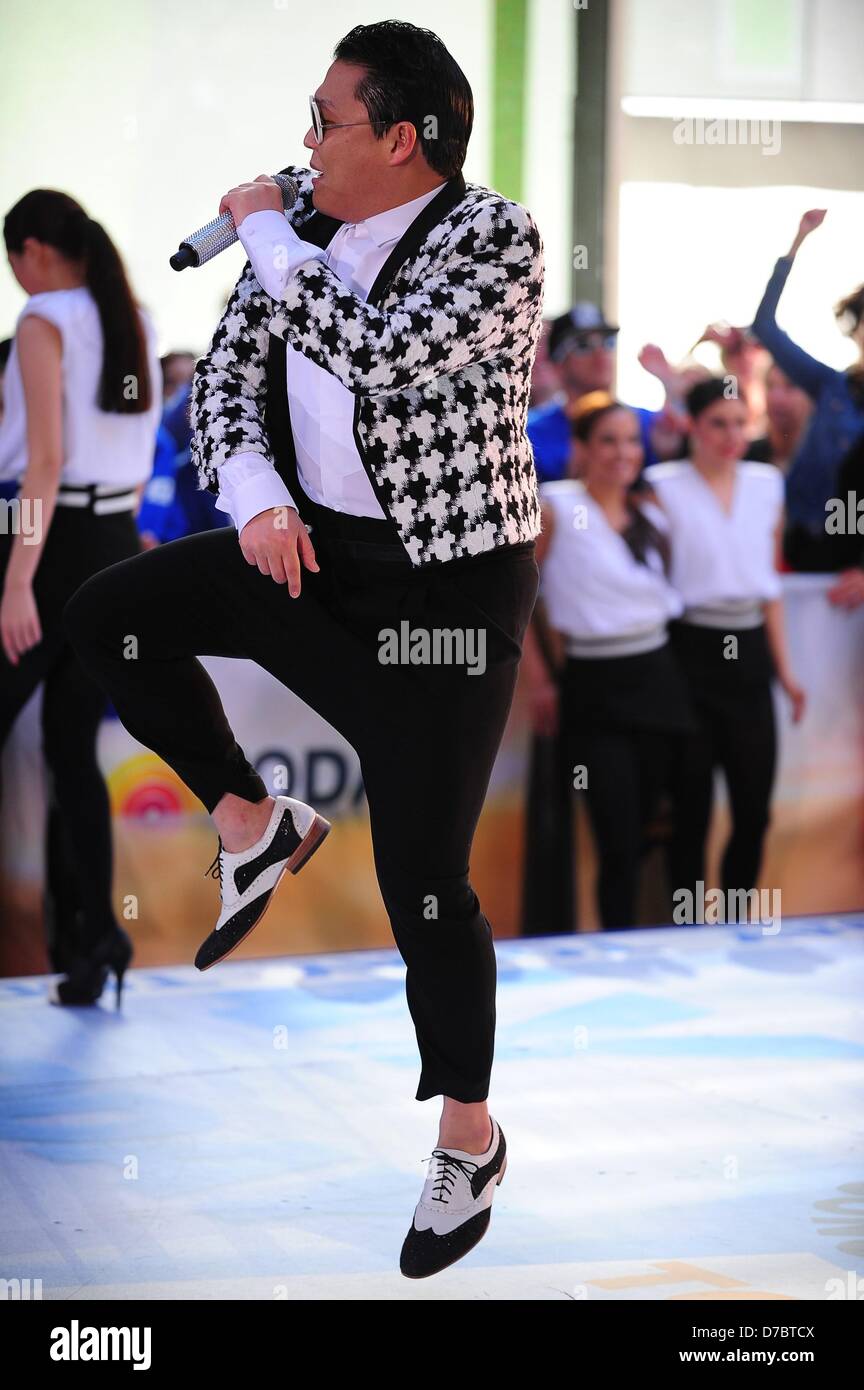 New York, USA. 3rd May 2013. Psy on stage for NBC Today Show Toyota ...