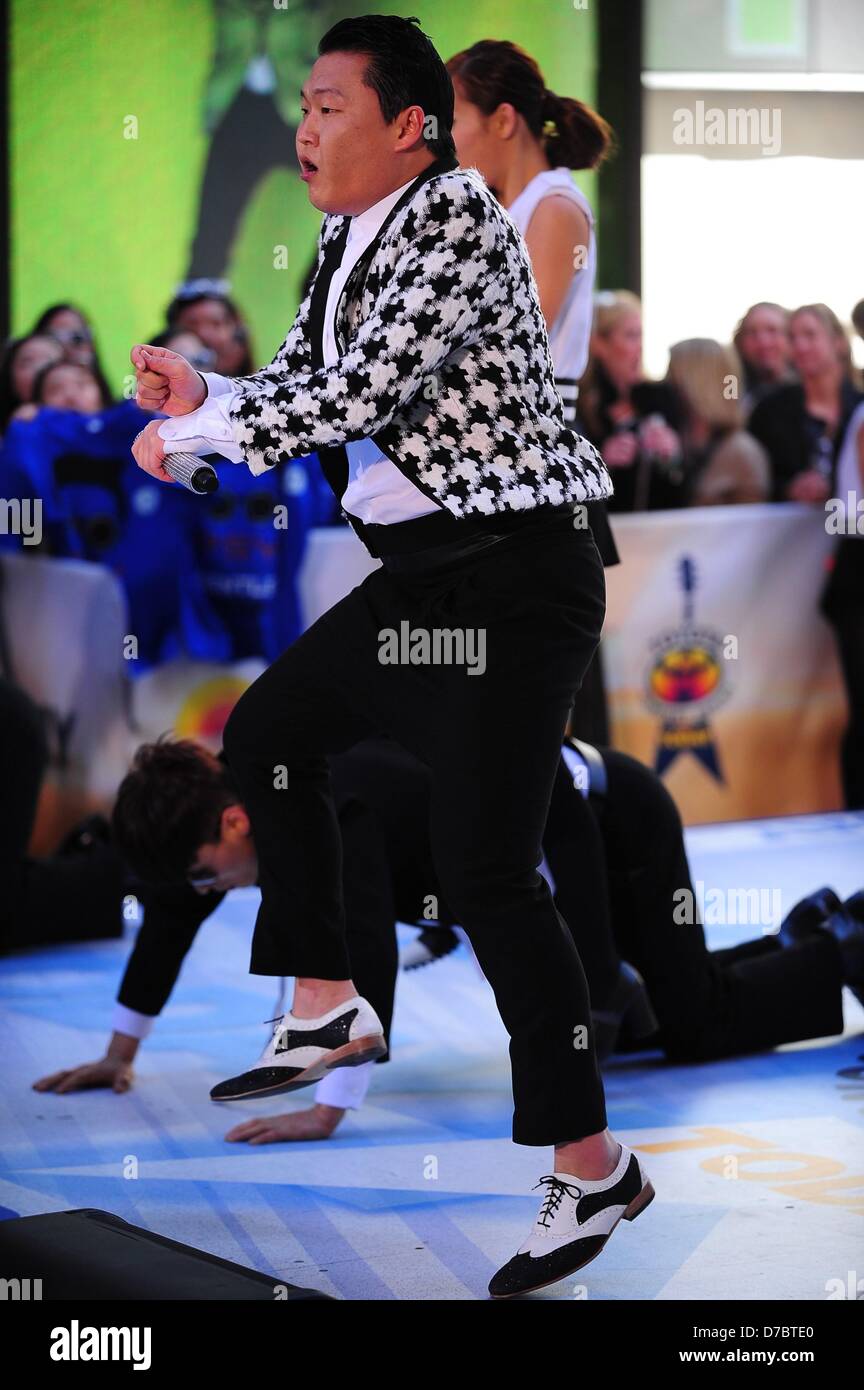 New York, USA. 3rd May 2013. Psy on stage for NBC Today Show Toyota ...