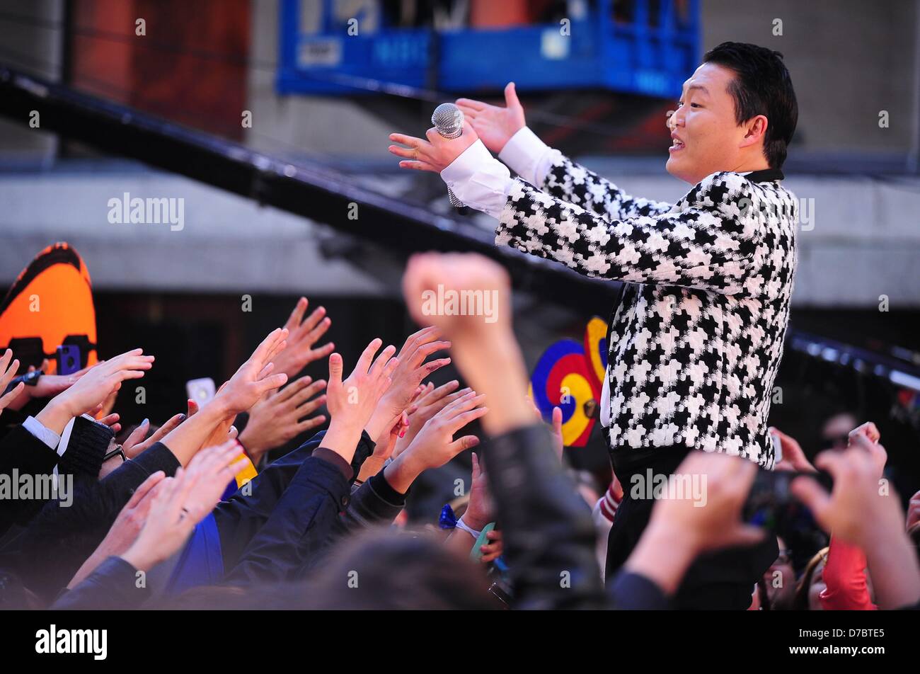 New York, USA. 3rd May 2013. Psy on stage for NBC Today Show Toyota ...