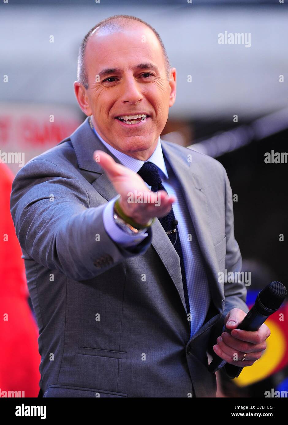 New York, USA. 3rd May 2013. Matt Lauer on stage for NBC Today Show ...
