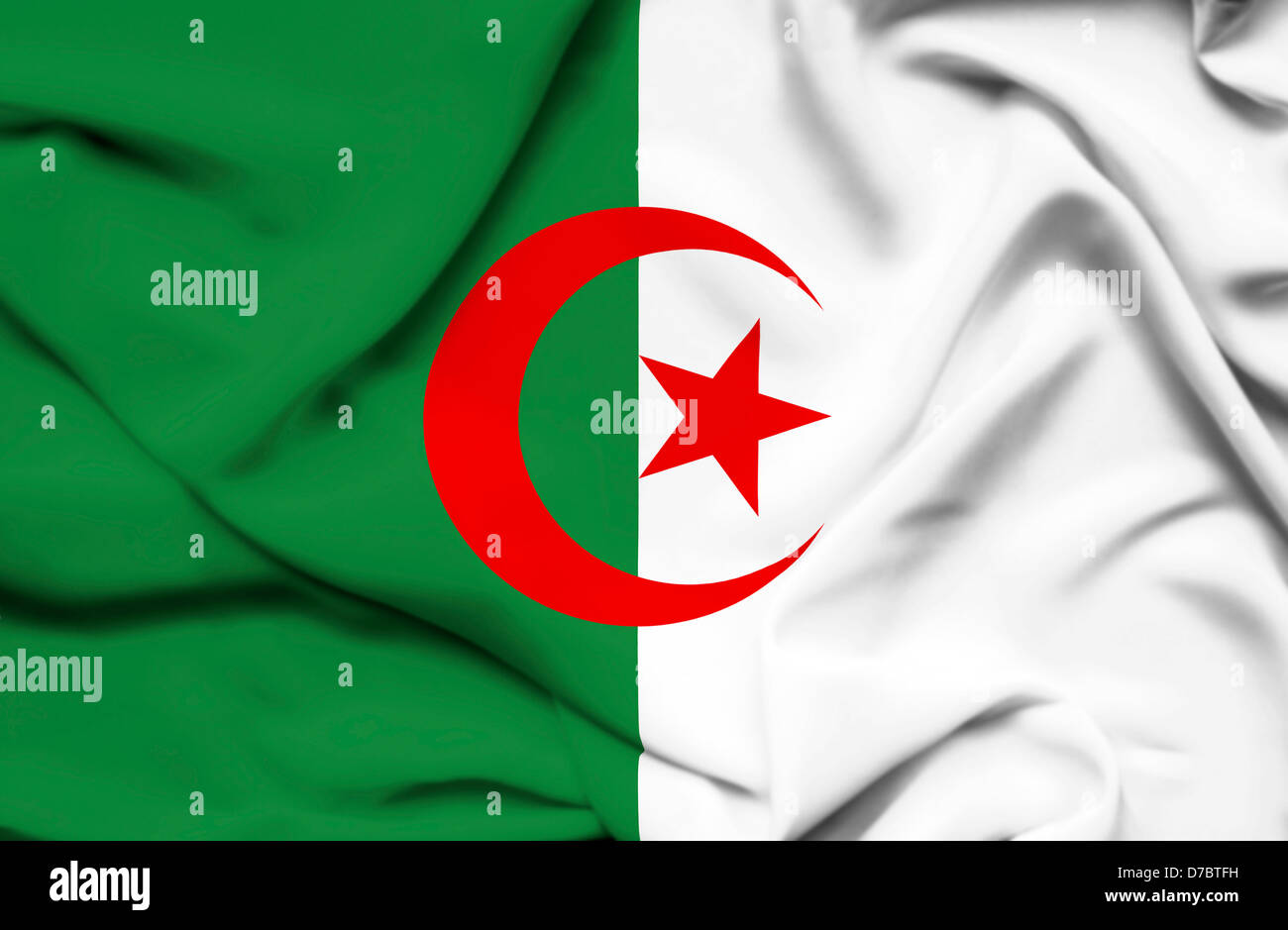 Algeria waving flag Stock Photo - Alamy