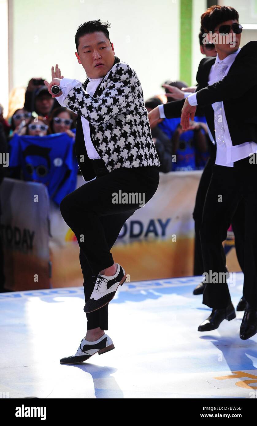 New York, USA. 3rd May 2013. Psy on stage for NBC Today Show Toyota ...