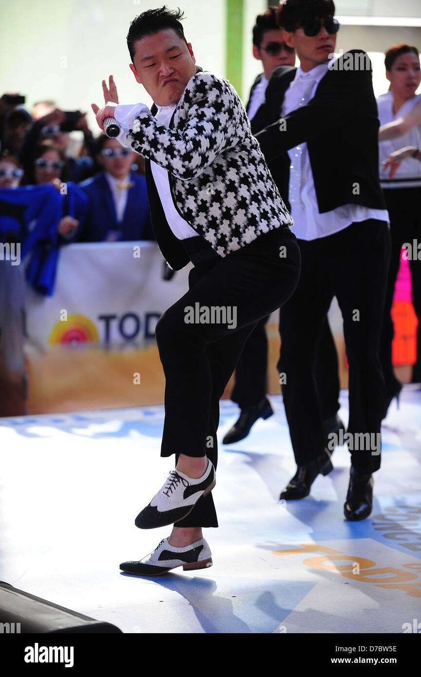 New York, USA. 3rd May 2013. Psy on stage for NBC Today Show Toyota ...