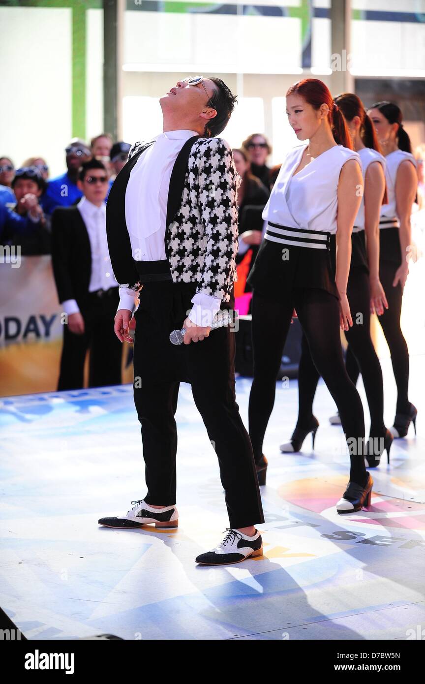 New York, USA. 3rd May 2013. Psy on stage for NBC Today Show Toyota ...