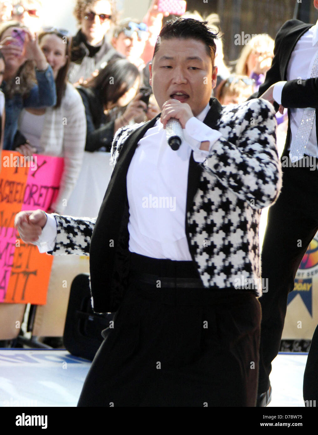 New York, USA. 3rd May 2013. Singer PSY performs on the 'Today' show ...