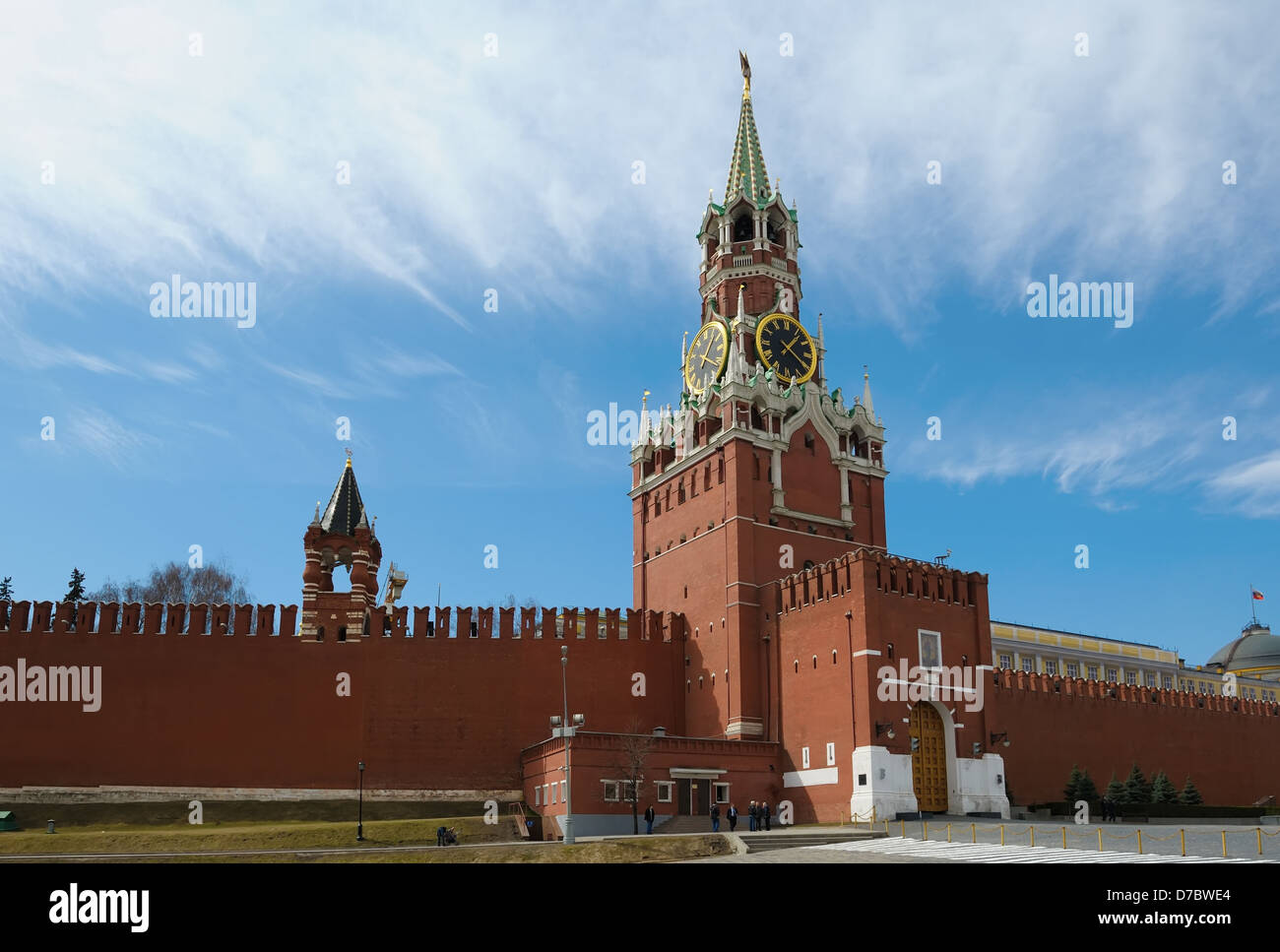Clock tower at the red square Stock Photo - Alamy