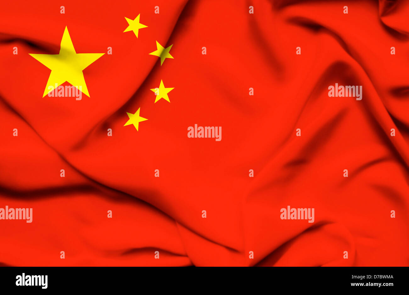 China waving flag Stock Photo - Alamy