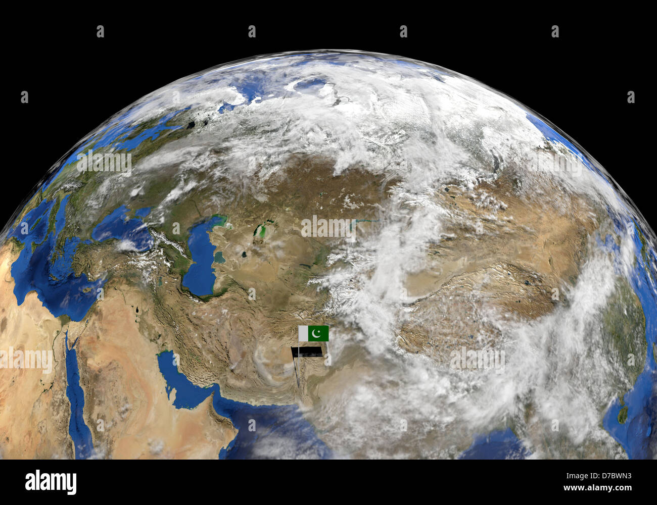 Pakistan map earth hi-res stock photography and images - Alamy