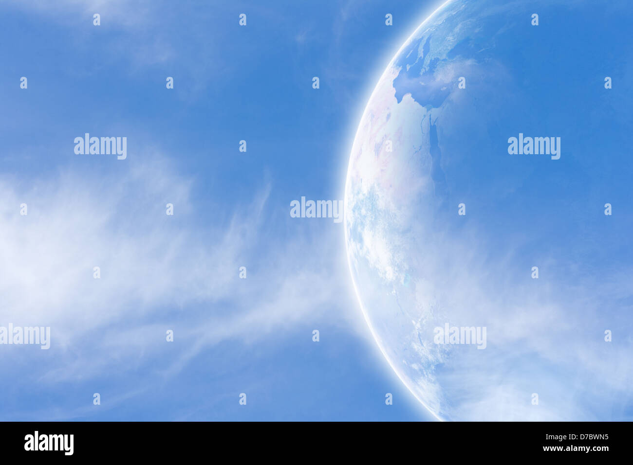 Idyllic peaceful view, planet Earth in space Stock Photo - Alamy
