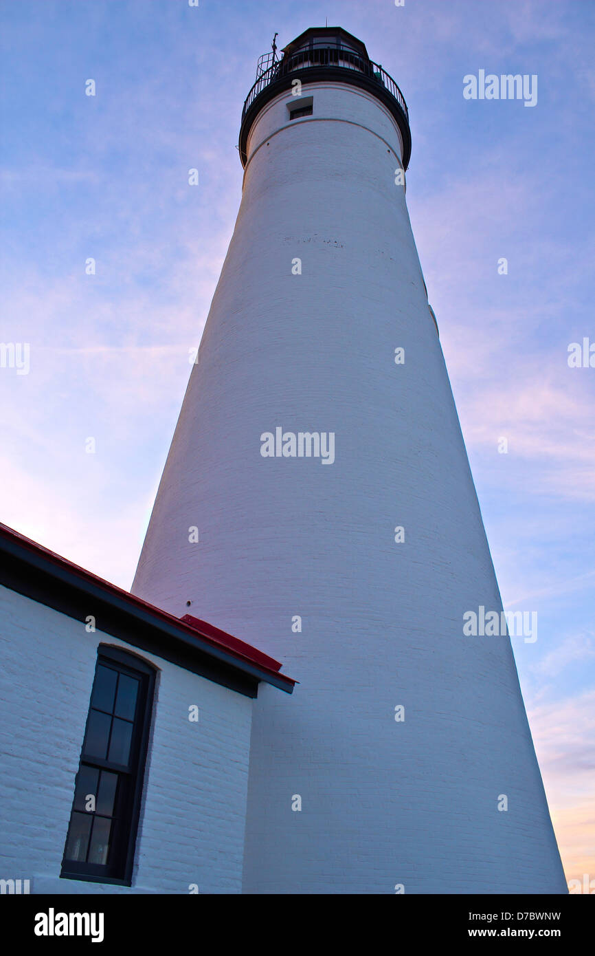Fort Gratiot Lighthouse reaching into the sky. Port Huron, Michigan ...