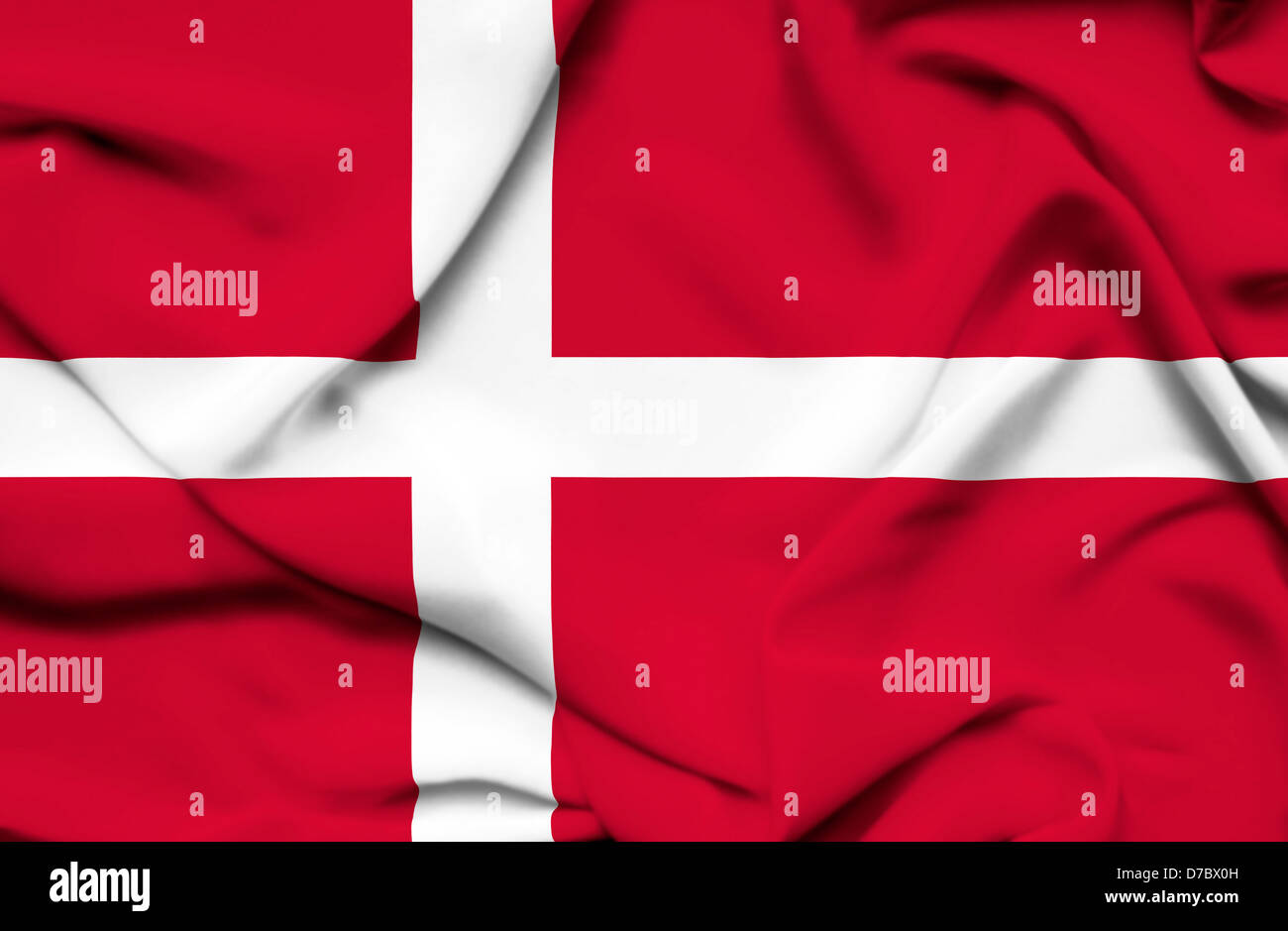 Denmark waving flag Stock Photo - Alamy