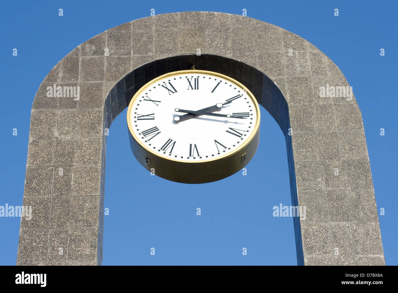 Big classic clock under arc Stock Photo - Alamy