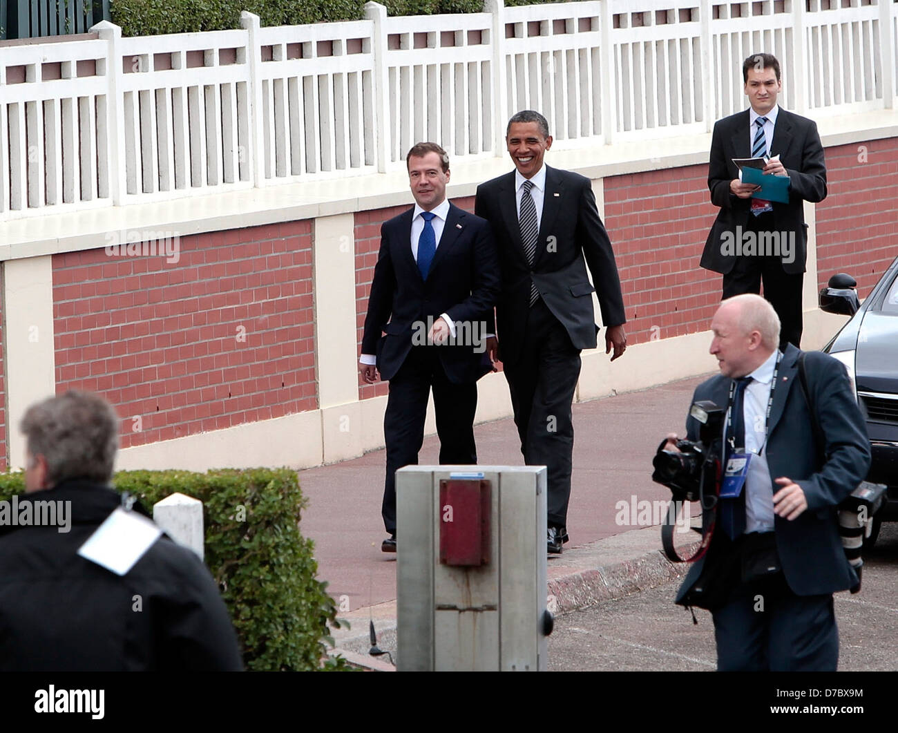 Dmitry Medvedev and Barack Obama Nicolas Sarkozy, President of France ...