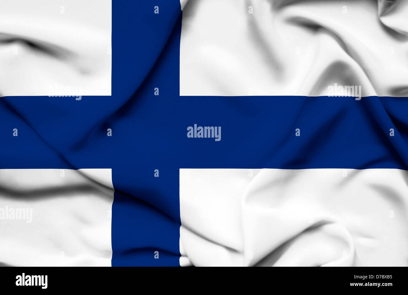 Finland waving flag Stock Photo - Alamy